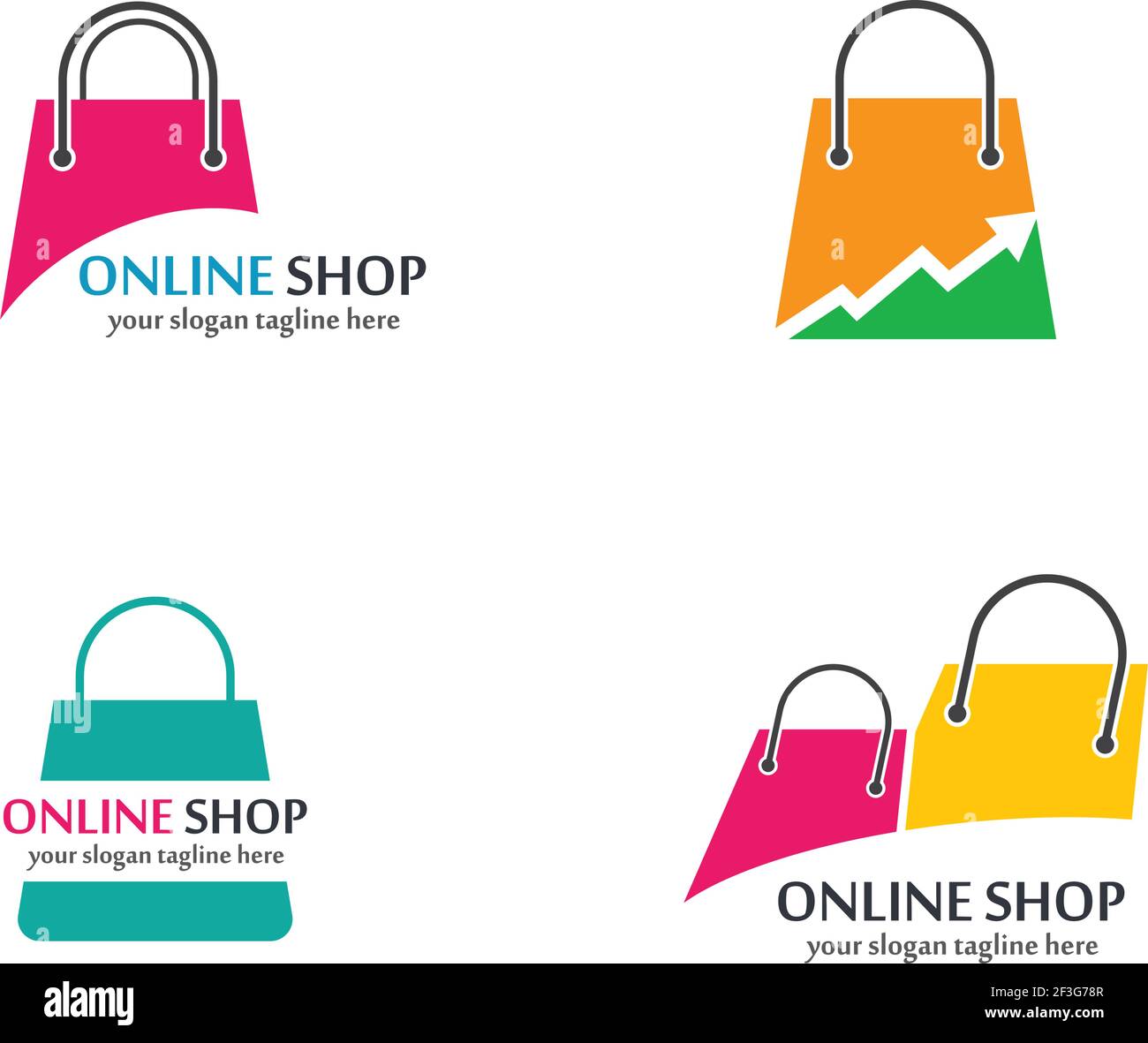 Online shop logo template vector icon illustration design Stock Vector ...