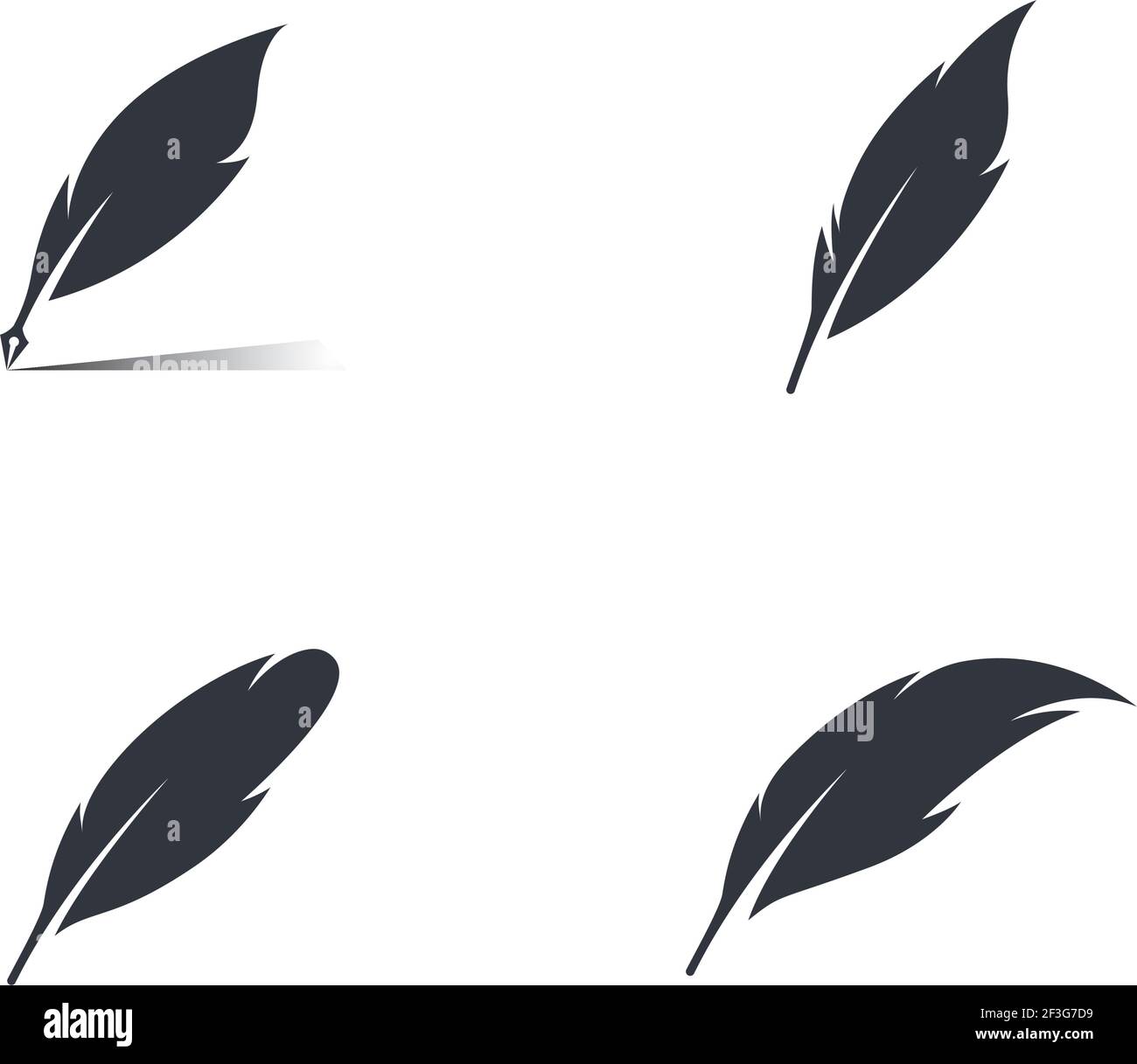 Feather logo vector icon illustration design Stock Vector Image & Art ...