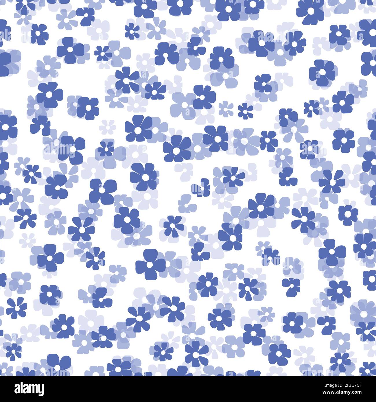 Floral seamless with hand drawn color flowers. Cute summer background ...