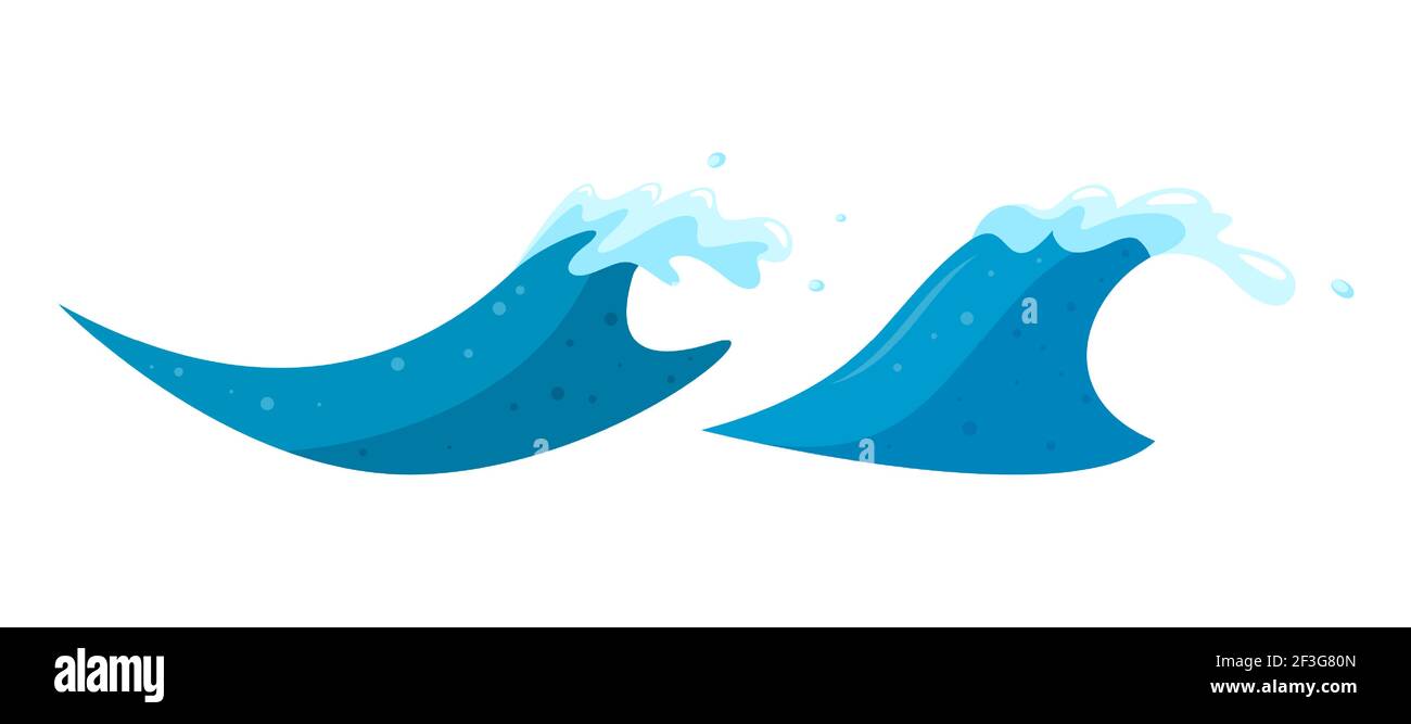 Big waves in surfing beach Cut Out Stock Images & Pictures - Alamy