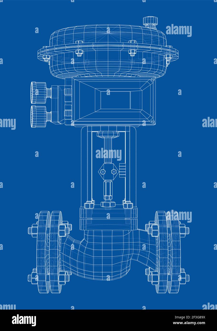 Valve with automatic electro-actuated. Vector Stock Vector Image & Art ...