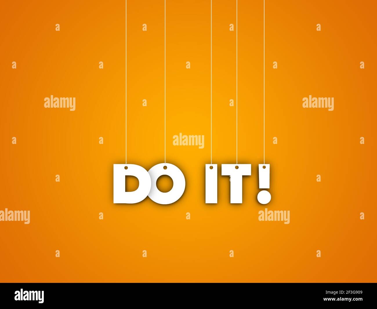Do it! Term on Ropes. hanging word letters of DO IT. 3d letter design ...