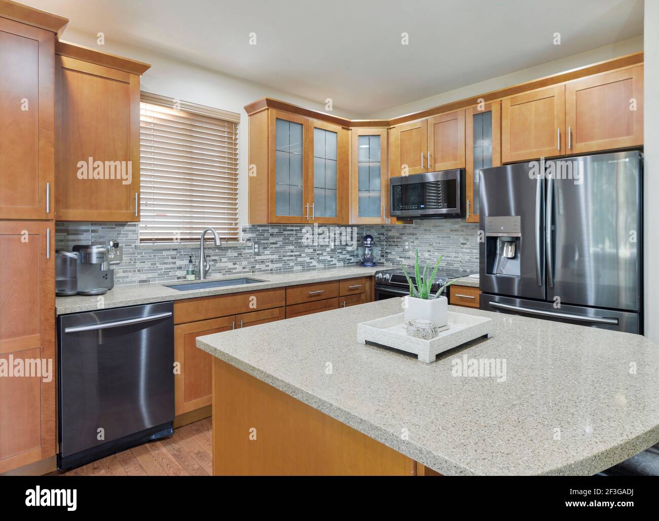 Modern residential kitchen interior Stock Photo - Alamy