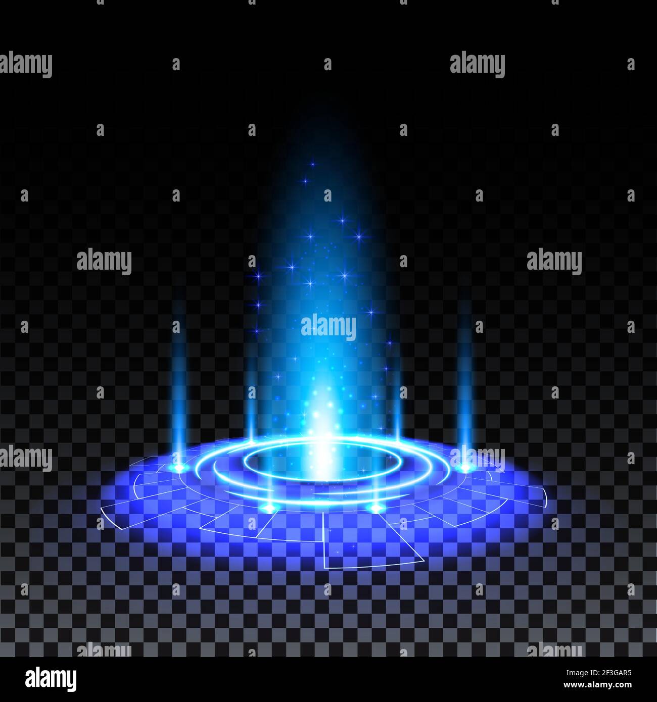 Blue hologram portal. Magic fantasy portal. Magic circle teleport ...