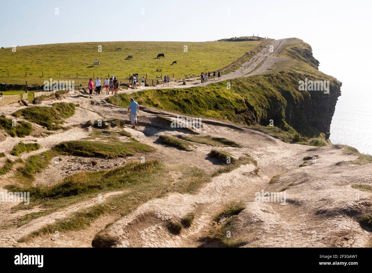 Cliffs of Moher, County Clare, Ireland. Town of Doolin, in County Clare ...