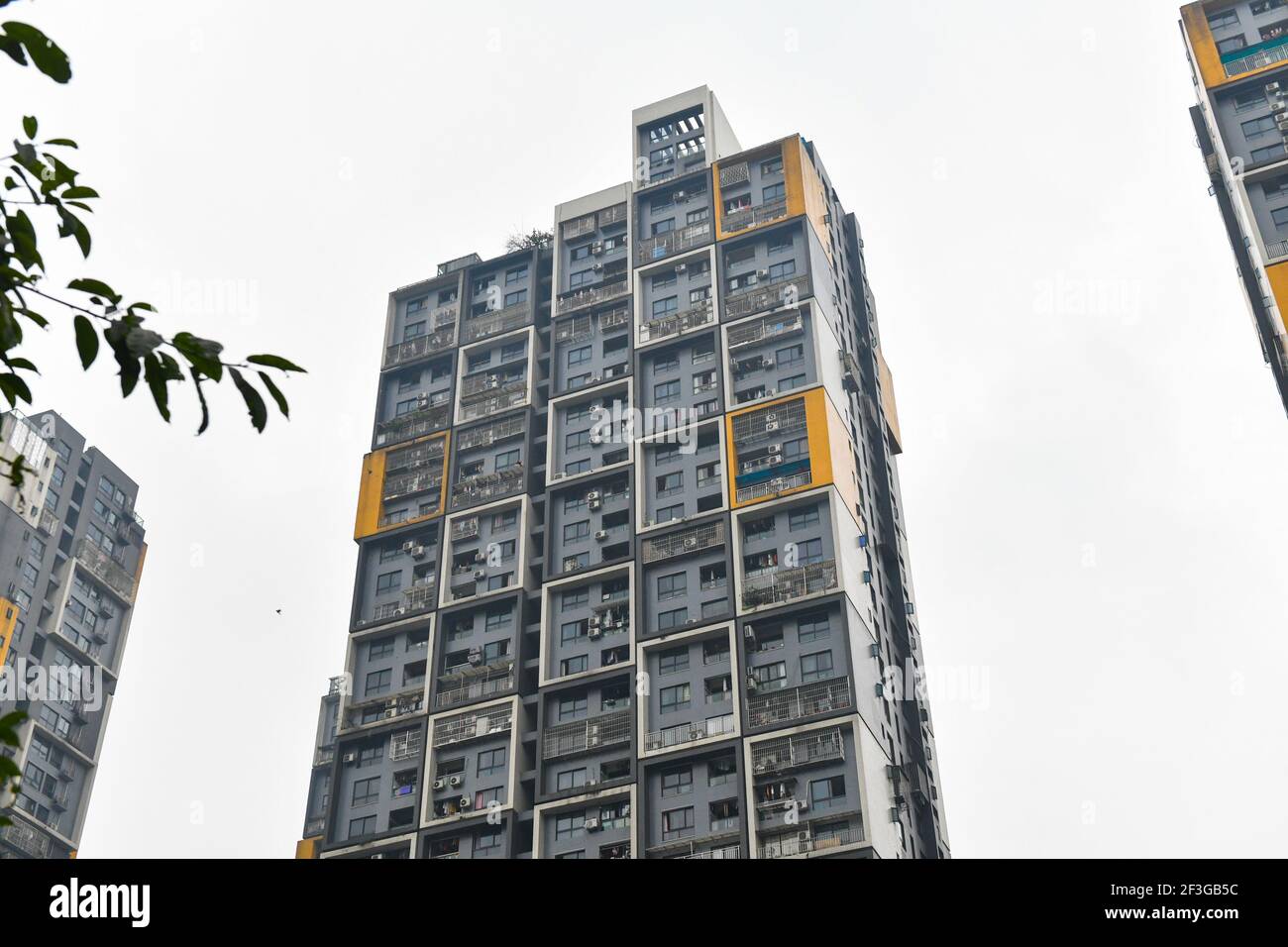 The appearance of the a local residential building looks like a mahjong ...