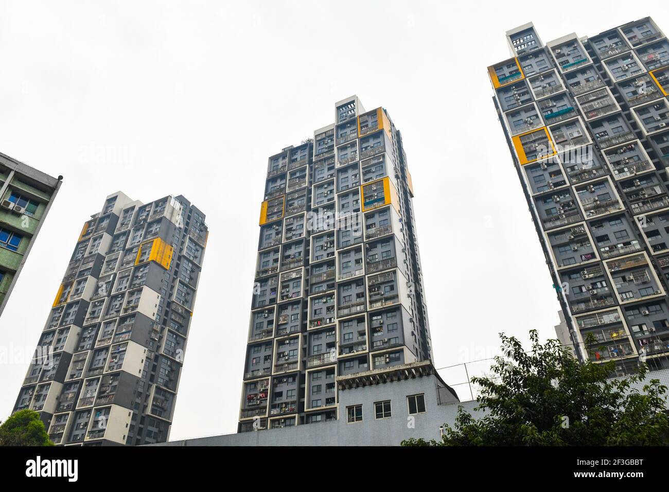 The appearance of the a local residential building looks like a mahjong ...