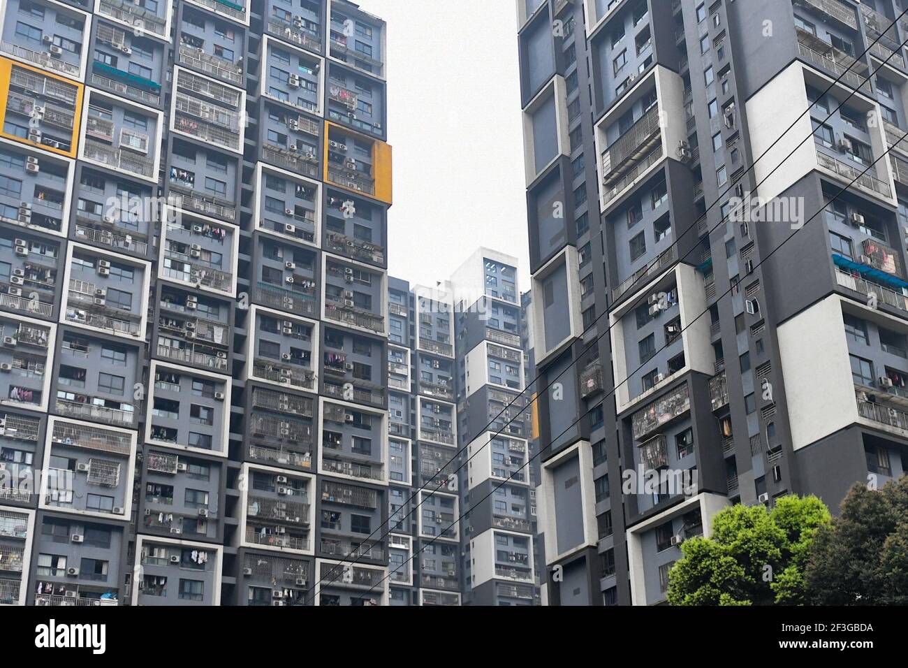 The appearance of the a local residential building looks like a mahjong ...