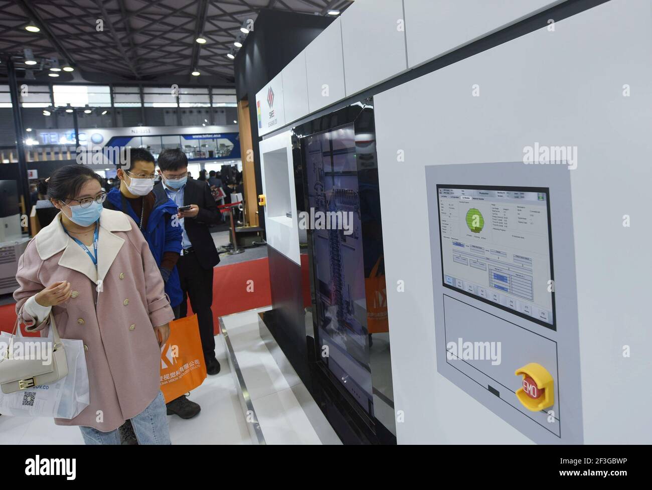 SHANGHAI, CHINA - MARCH 17, 2021 - Visitors look at a homegrown ...