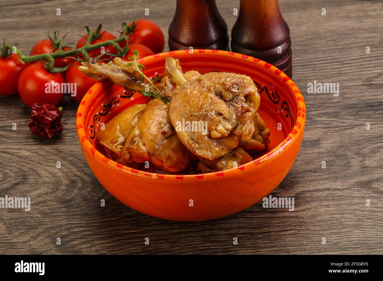 Rabbit stew in sweet and spicy sauce Stock Photo - Alamy