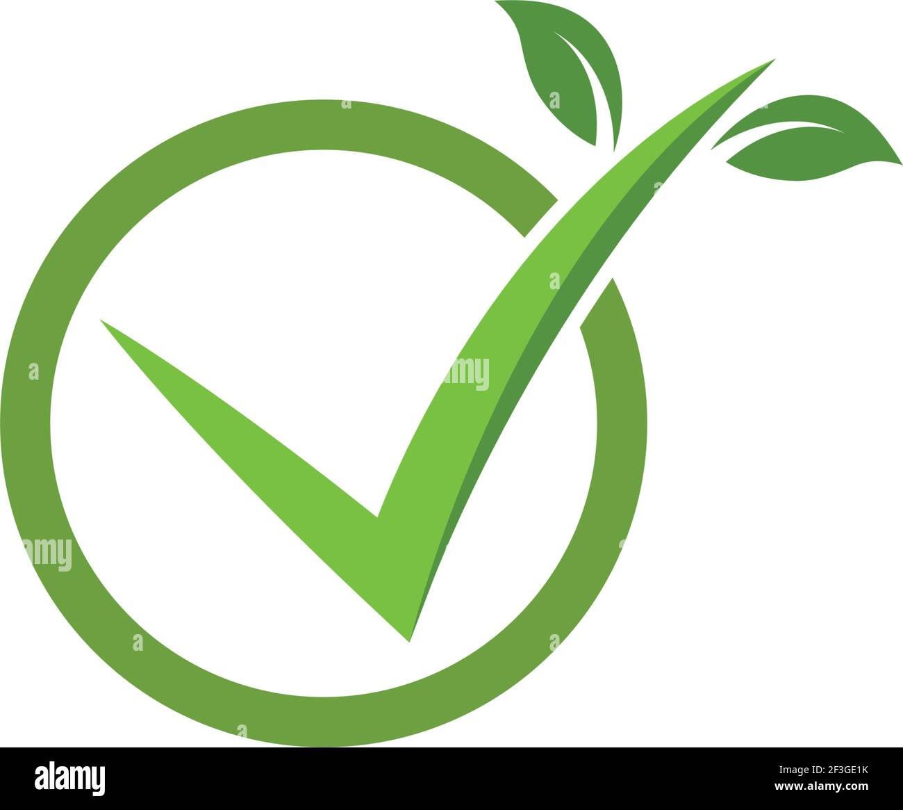 Leaf checkmark Stock Vector Images - Alamy