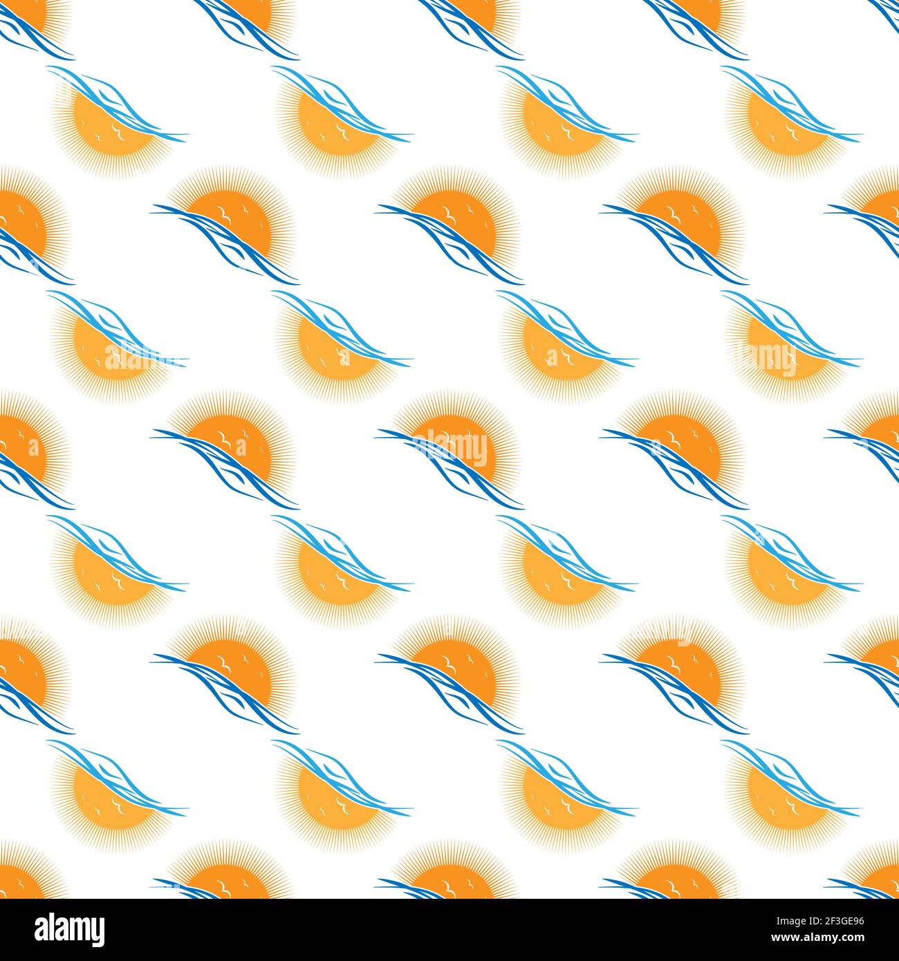 Seascape. Seamless color pattern for texture, textiles, packaging, and ...