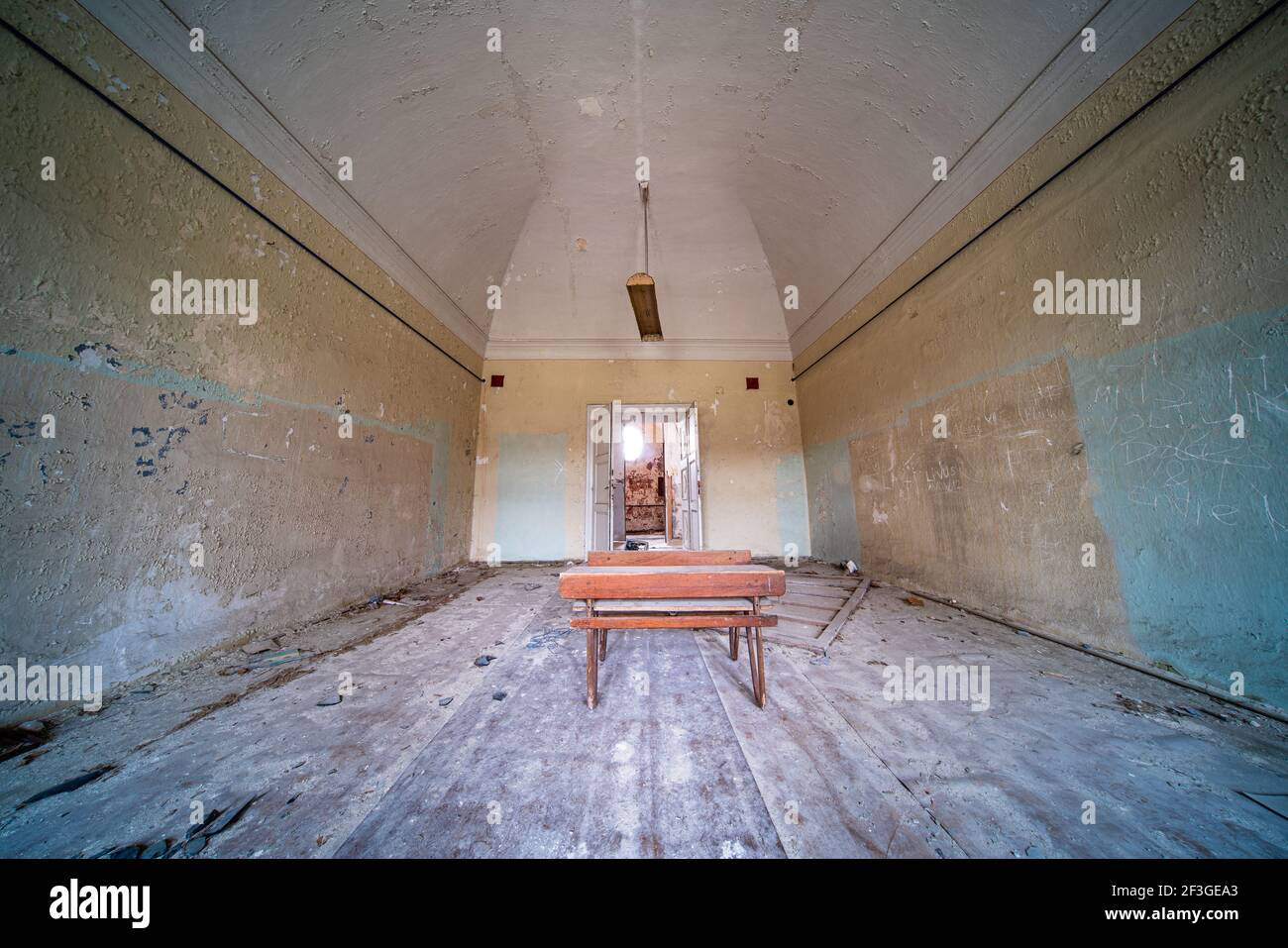 interior of an old abandoned castle Stock Photo - Alamy