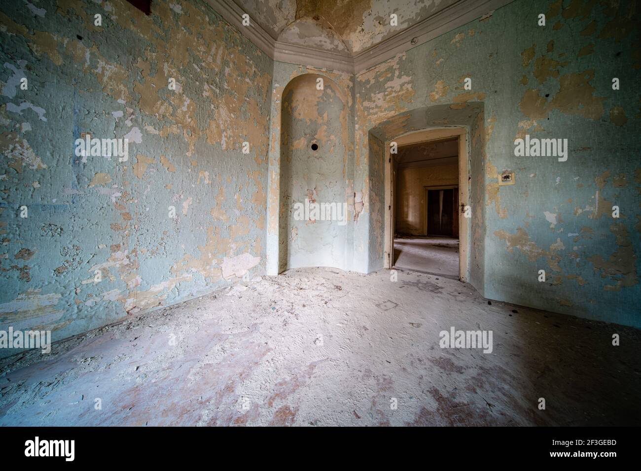 interior of an old abandoned castle Stock Photo - Alamy