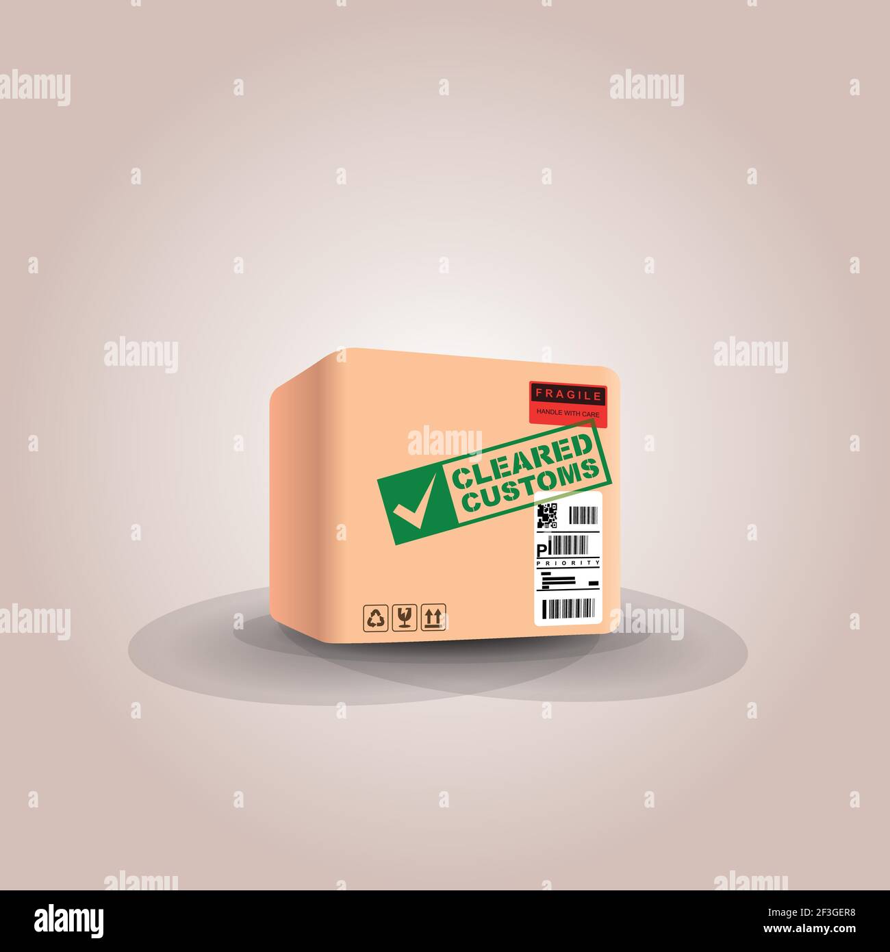 Cleared customs stamp Stock Vector Images - Alamy