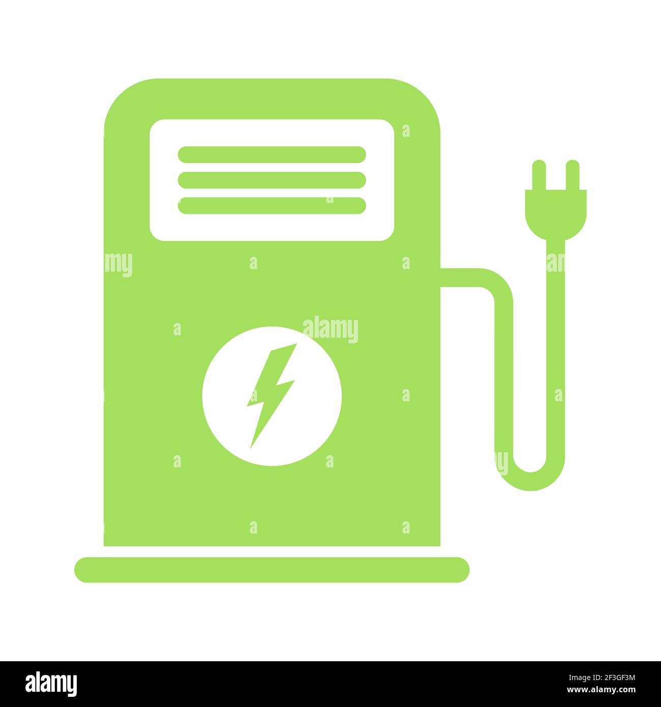 Electrical charging station icon. Eco charge concept. Vector ...