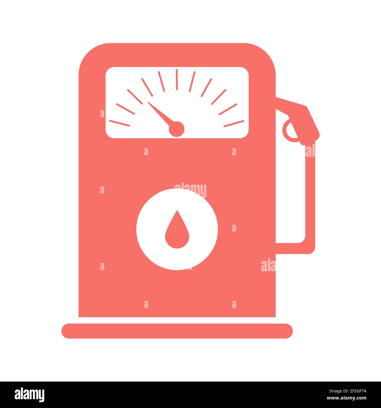 Gas station vector red icon. Refueling icon for web and app. Isolated ...