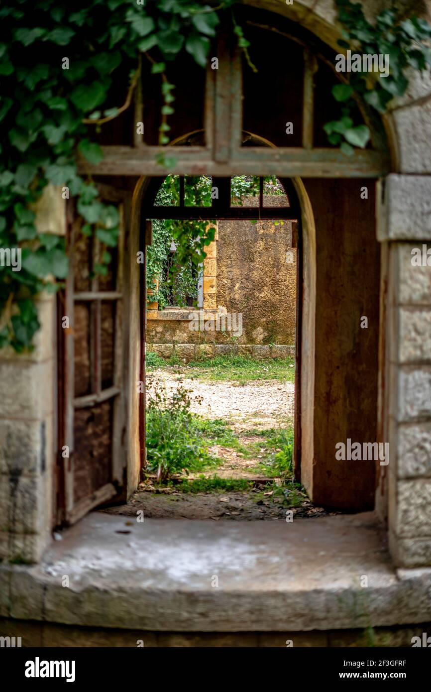 Old historical train station located in country side region called ...