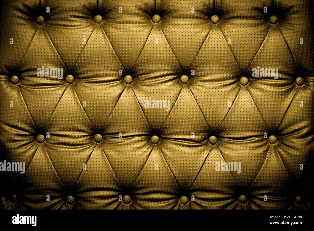 Luxury gold leather texture background with buttoned pattern Stock ...