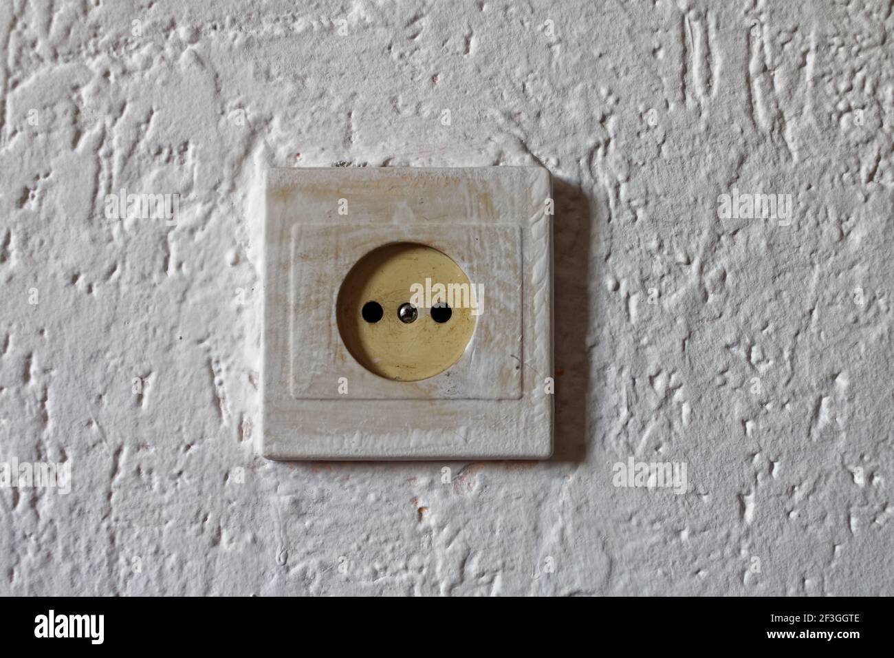 Old wall power outlets Stock Photo - Alamy