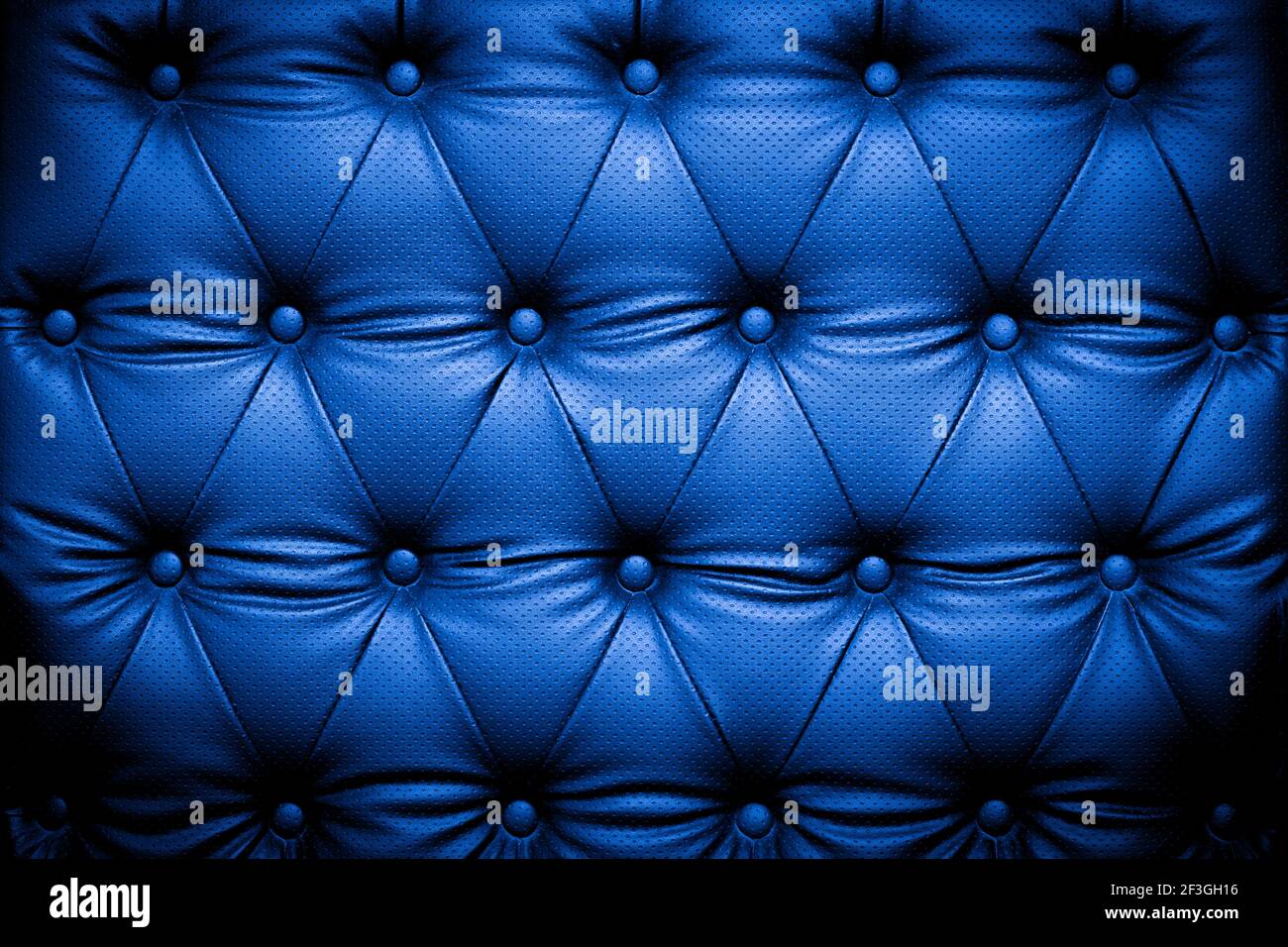 Dark blue leather texture background with buttoned pattern Stock Photo ...