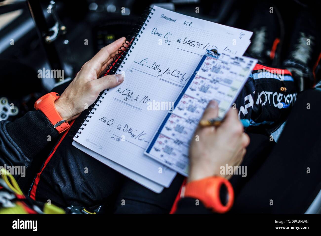 roadbook during the 2018 WRC World Rally Car Championship, Rally ...