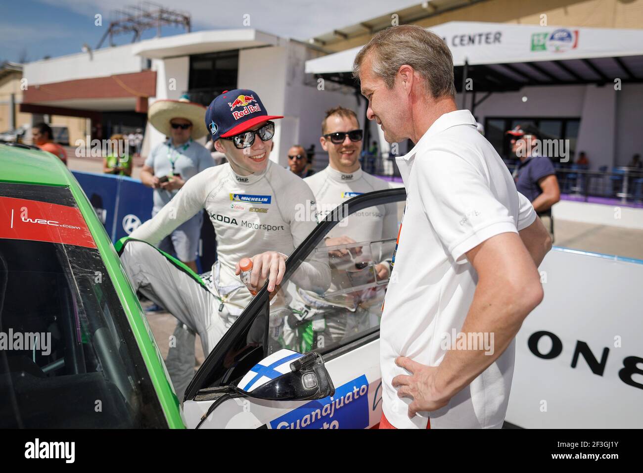 ROVANPERA Kalle (FIN), SKODA FABIA portrait and his father Harri ...