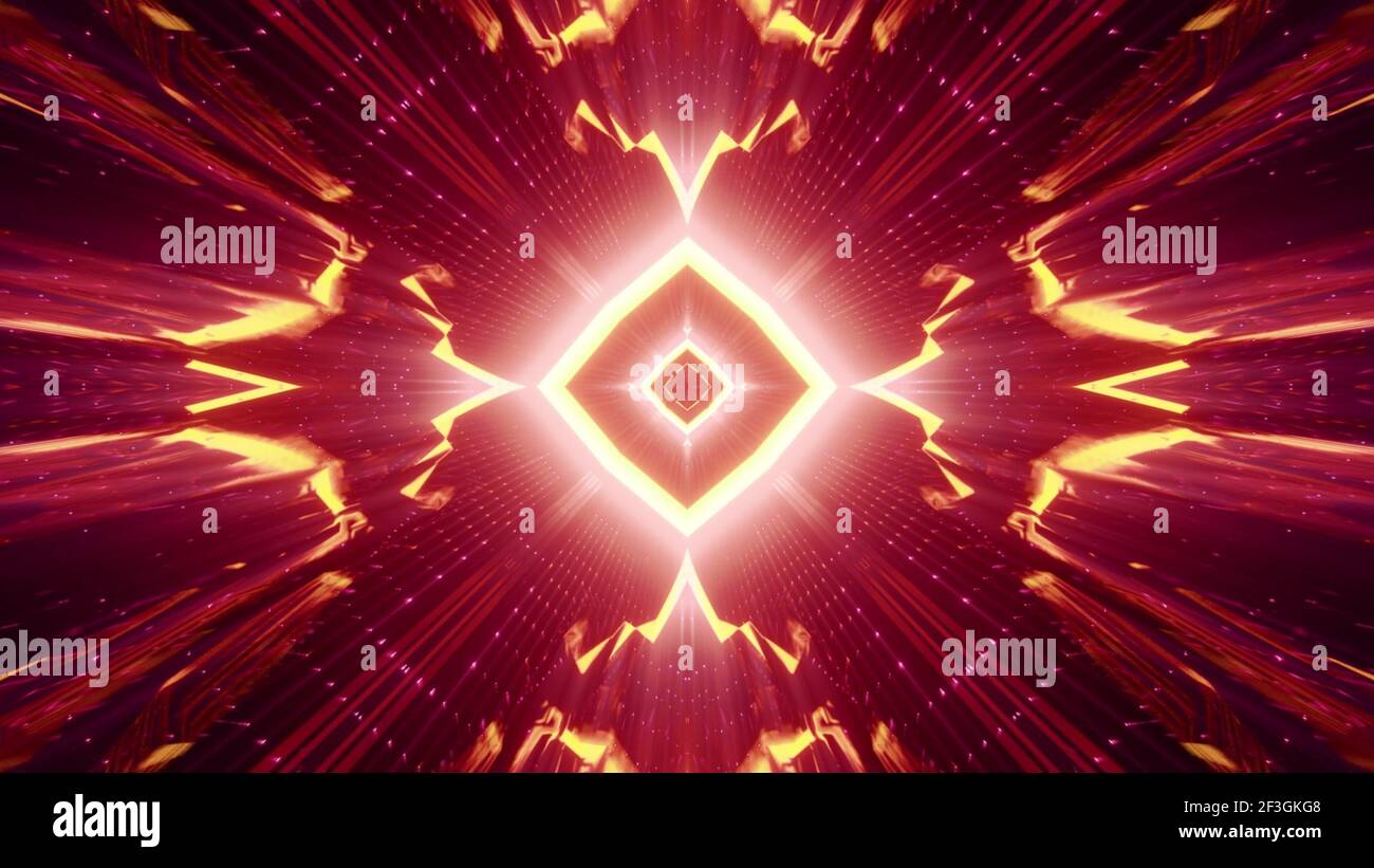 Rhombus shaped crystal tunnel 3D illustration Stock Photo - Alamy