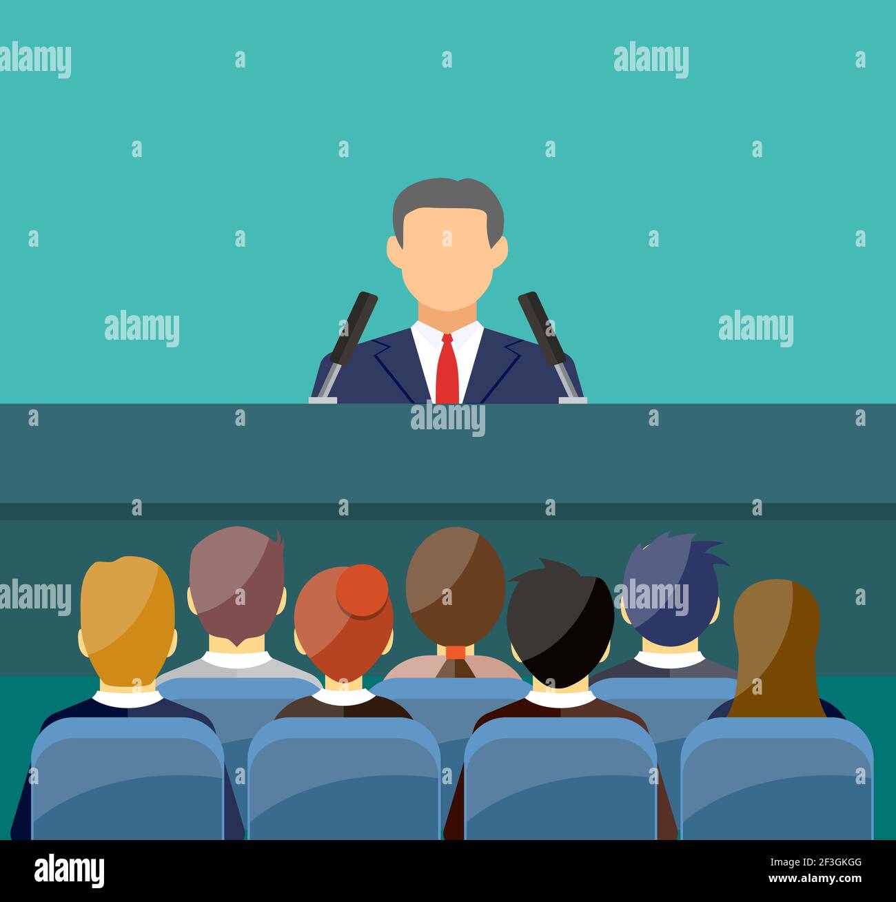 orator speaking from tribune Stock Vector Image & Art - Alamy