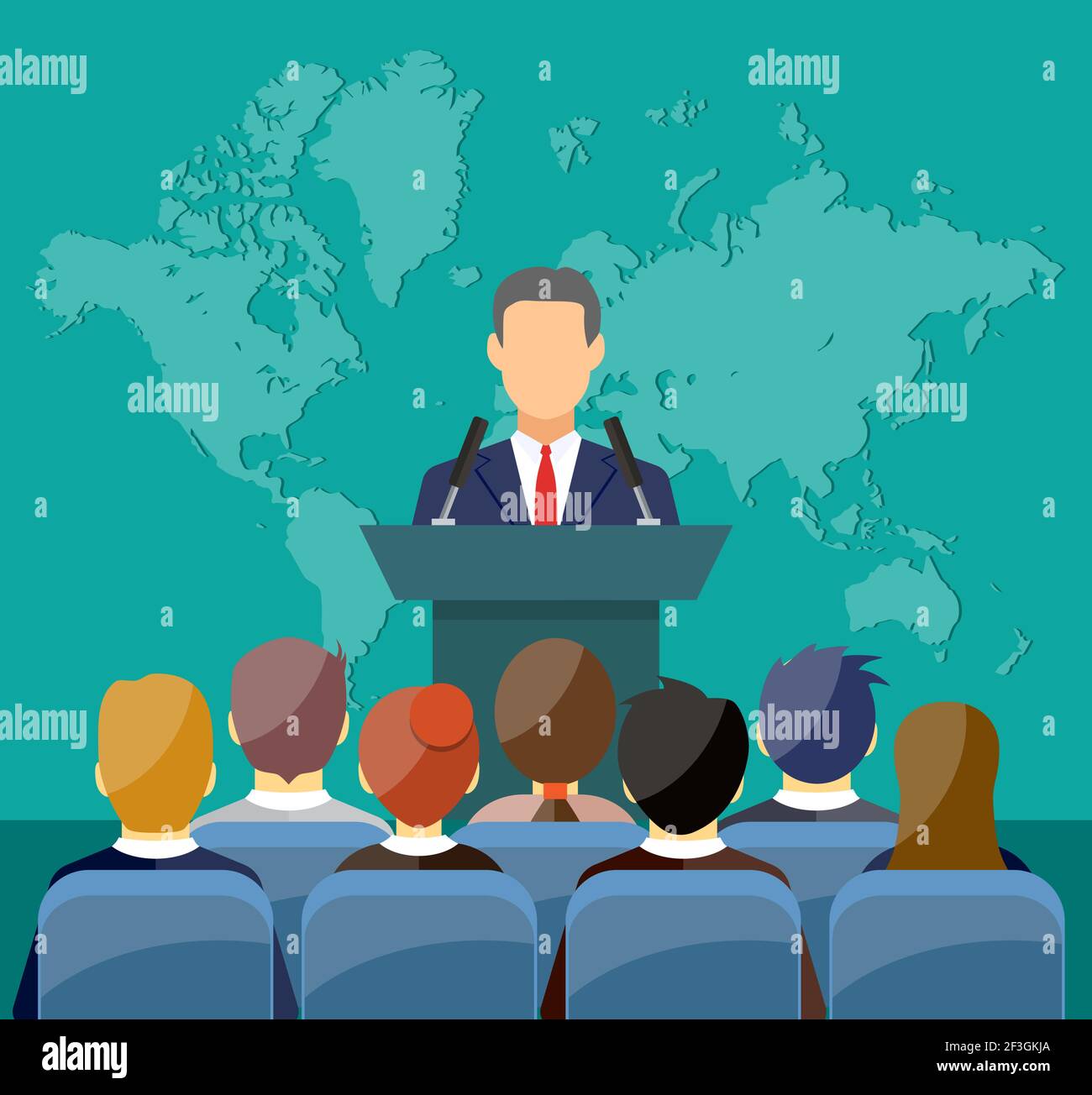 orator speaking from tribune Stock Vector Image & Art - Alamy