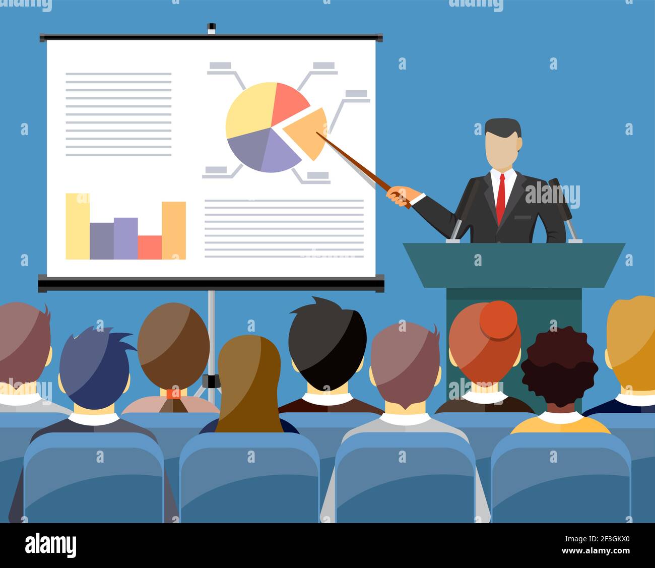 Businessman making presentation Stock Vector Image & Art - Alamy