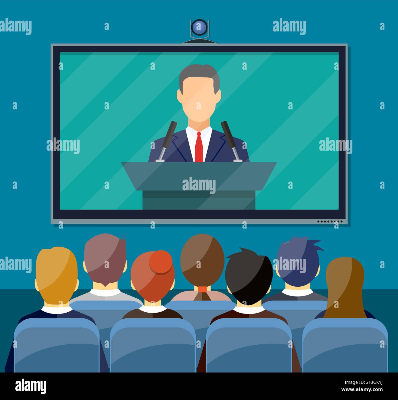 Video conference concept Stock Vector Image & Art - Alamy