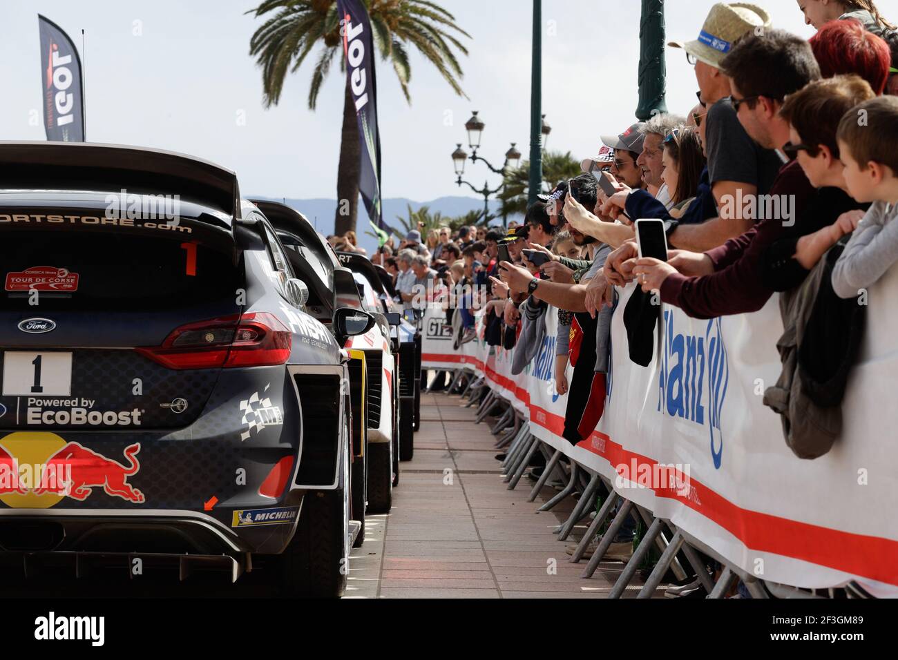 Finish podium ambiance during the 2018 WRC World Rally Car Championship ...