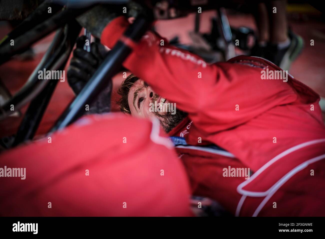 mecaniciens, mechanics during the 2018 WRC World Rally Car Championship ...