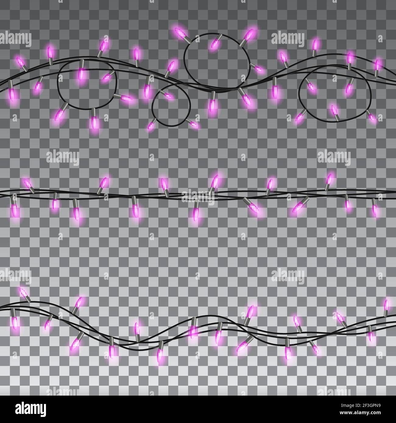 Christmas decoration luminous garland Stock Vector Images - Alamy
