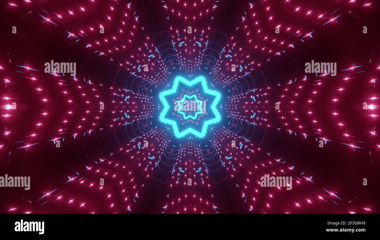 3d illustration of star shaped corridor Stock Photo - Alamy