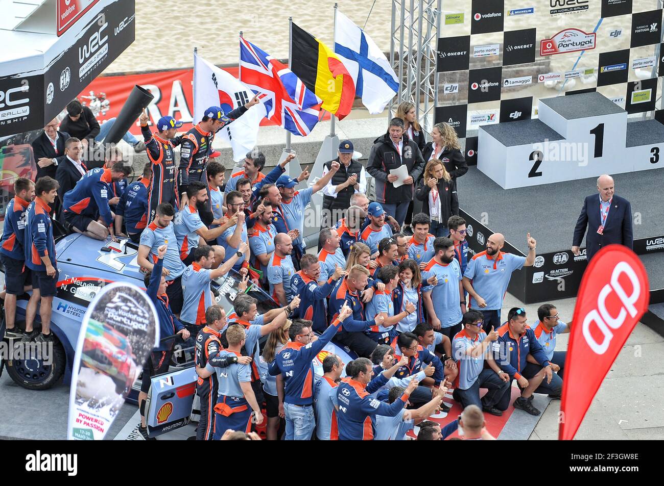 Ambiance TEAM HYUNDAI SHELL MOBIS WRT during the 2018 WRC World Rally ...