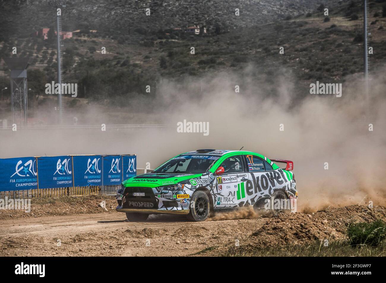 17 REMENIK Sergei, ROZIN Mark, Mitsubishi Lancer EVO X, action during ...