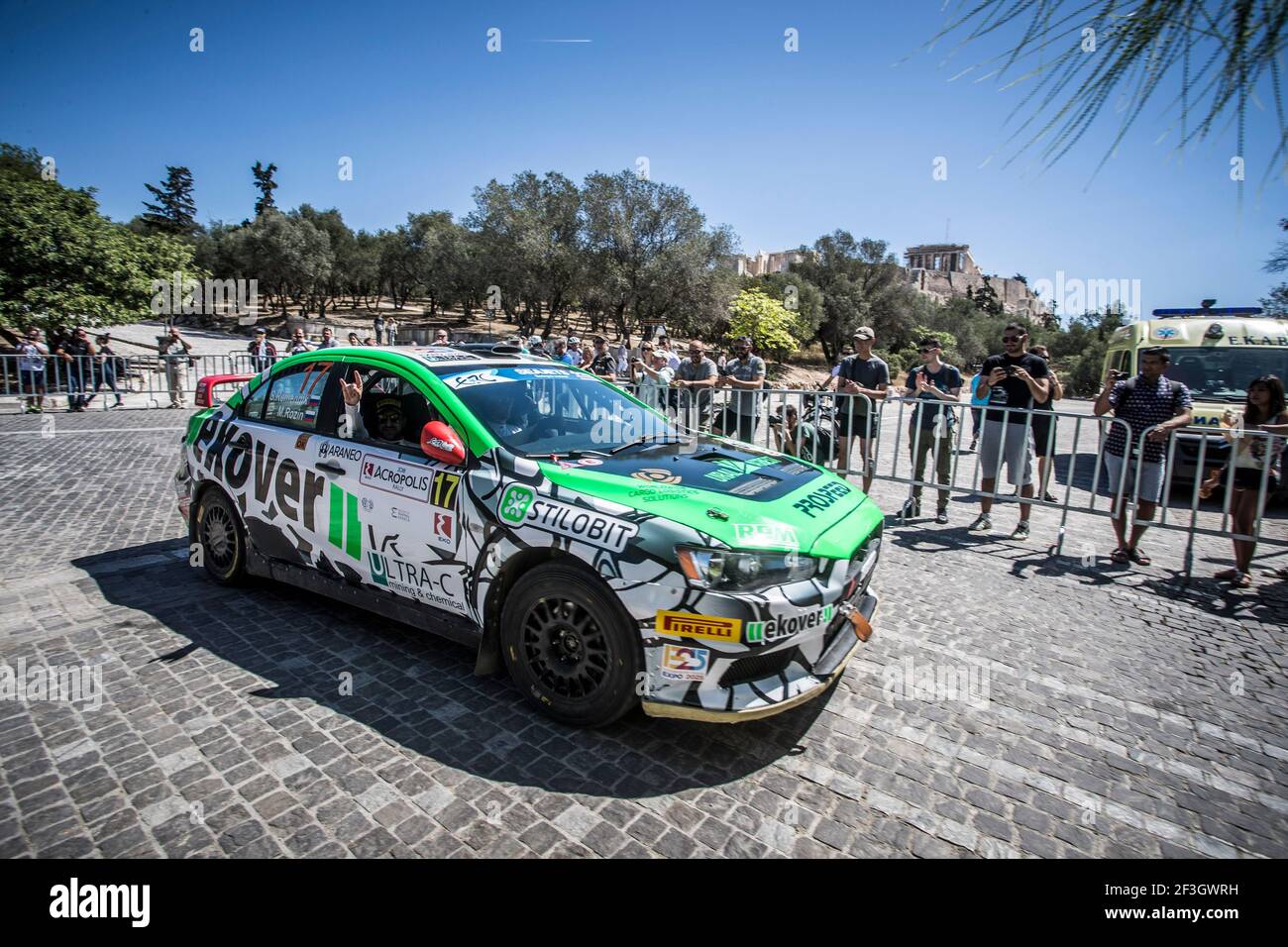 17 REMENIK Sergei, ROZIN Mark, Mitsubishi Lancer EVO X, action during ...