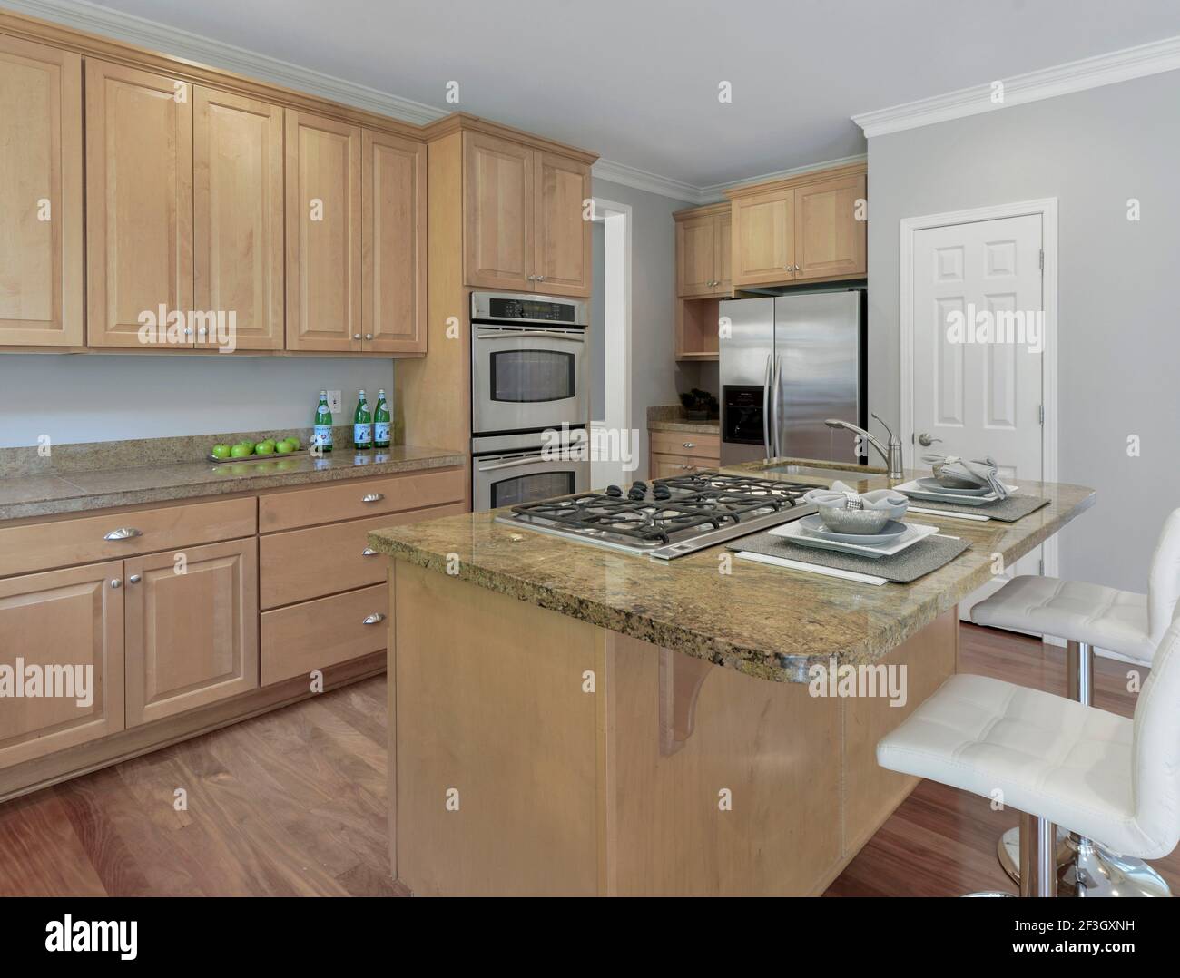 Modern residential kitchen interior Stock Photo - Alamy
