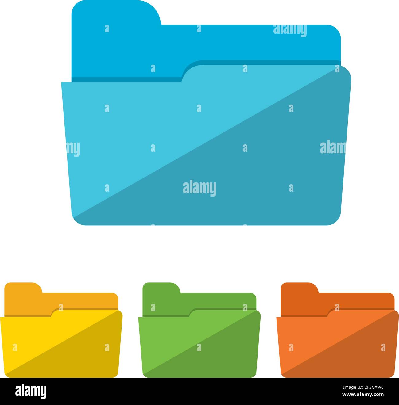 Collection of file folders icons Stock Vector Image & Art - Alamy