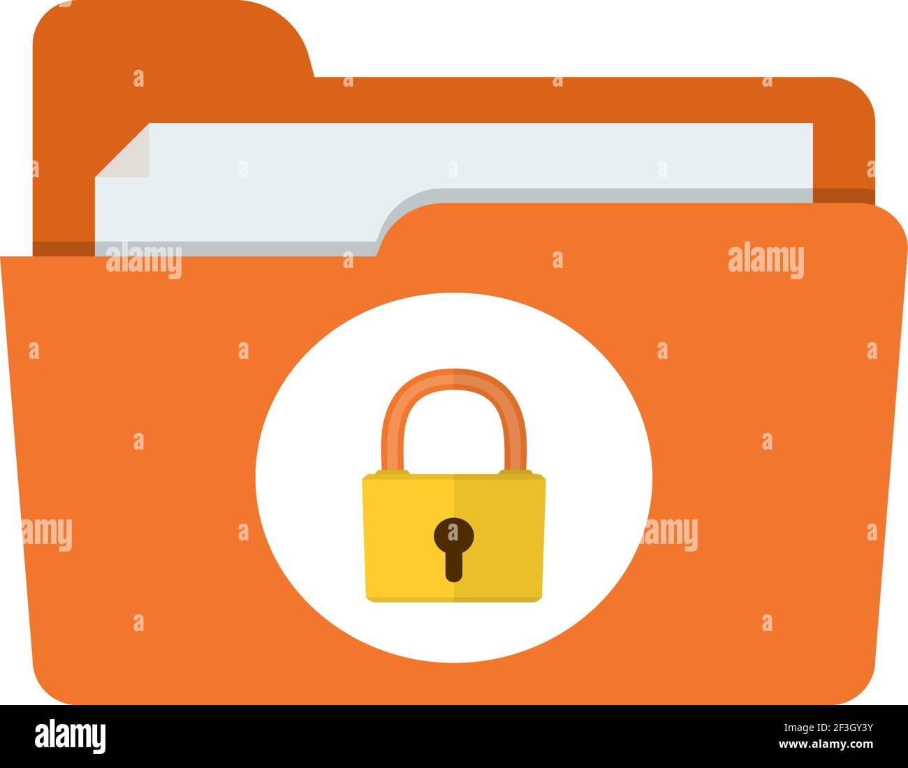 folder lock icon Stock Vector Image & Art - Alamy