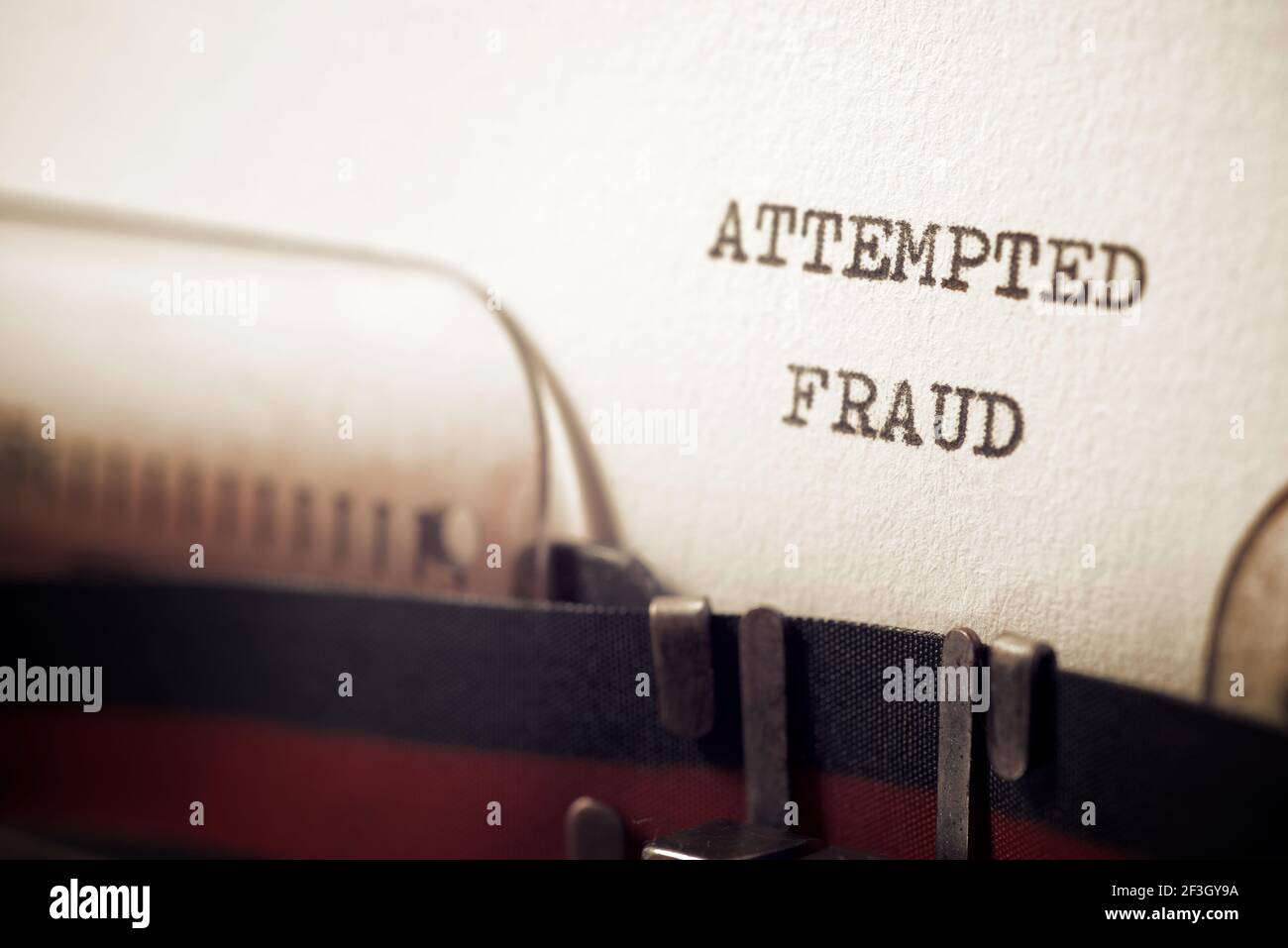 Attempted fraud phrase written with a typewriter Stock Photo - Alamy