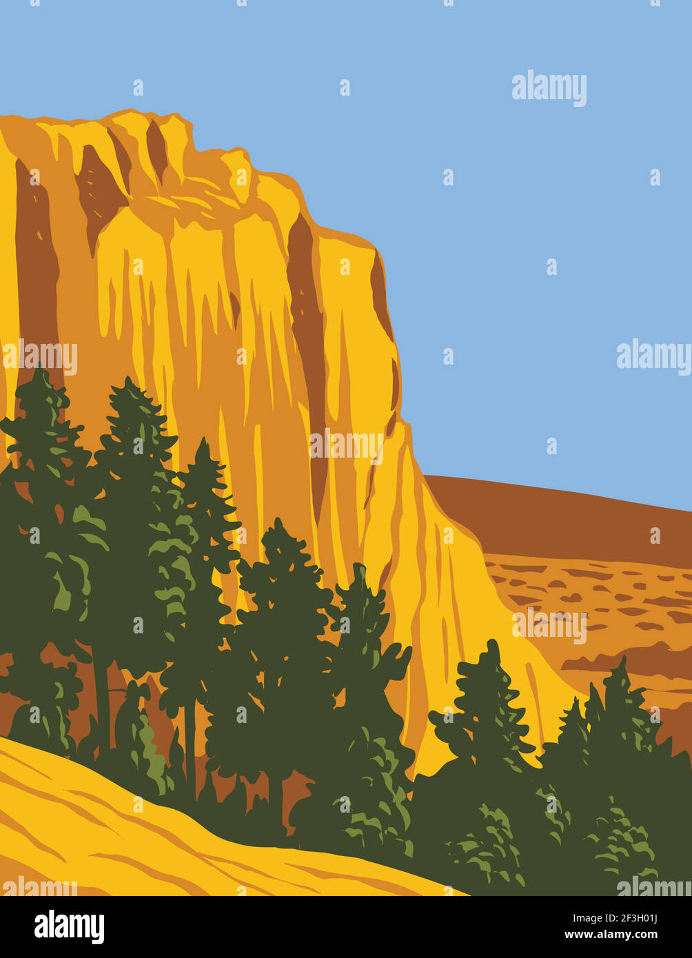 El morro national monument Stock Vector Images - Alamy