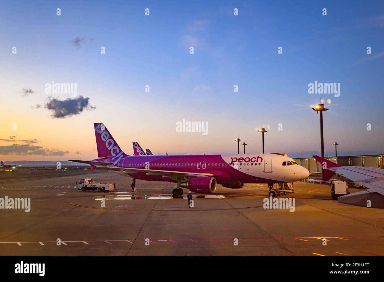 Peach airplane hi-res stock photography and images - Alamy