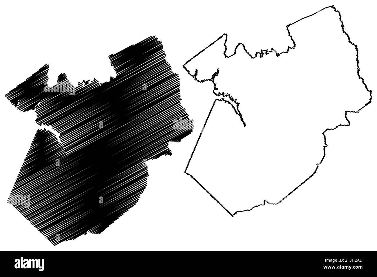 Kershaw county map Black and White Stock Photos & Images - Alamy
