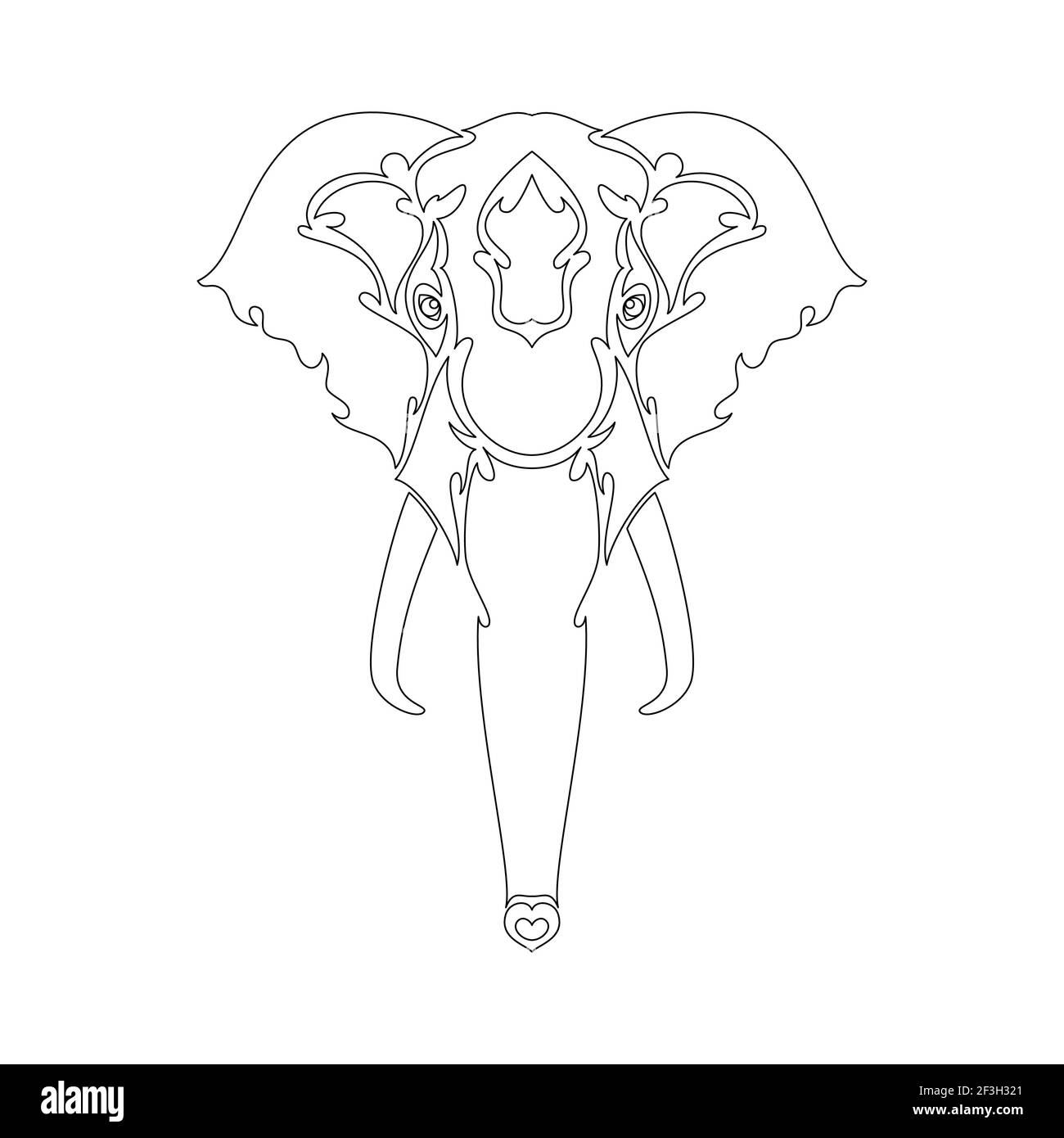 Elephant Line Drawing Tattoo