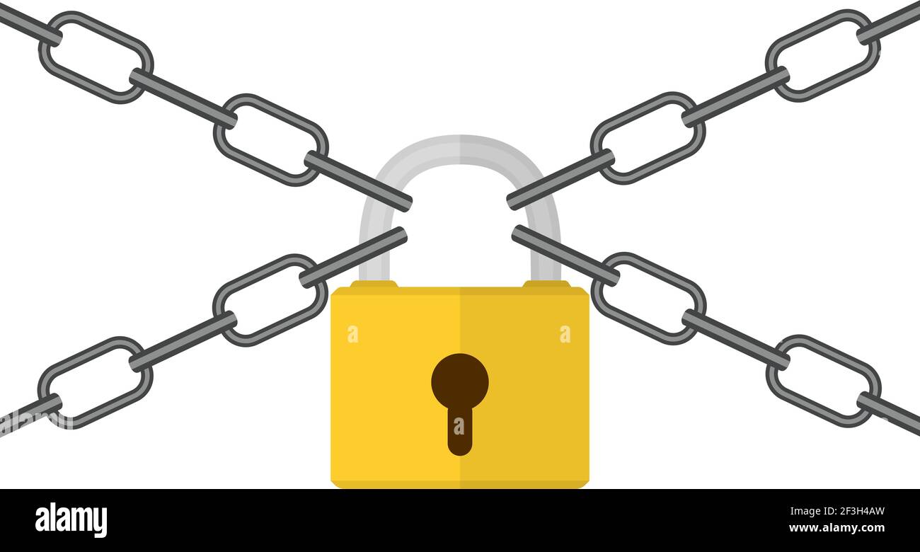 New chain and padlock Stock Vector Images - Alamy