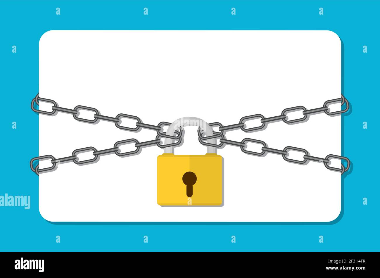 Credit card in chain Stock Vector Images - Alamy