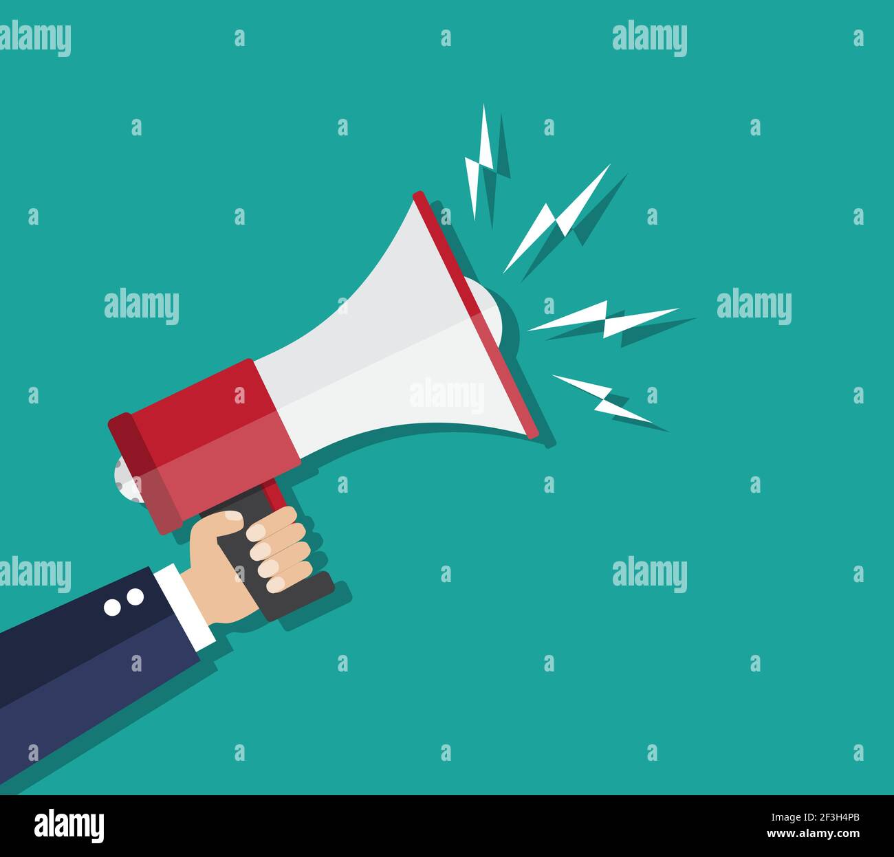 Cartoon human hand holding megaphone Stock Vector Image & Art - Alamy